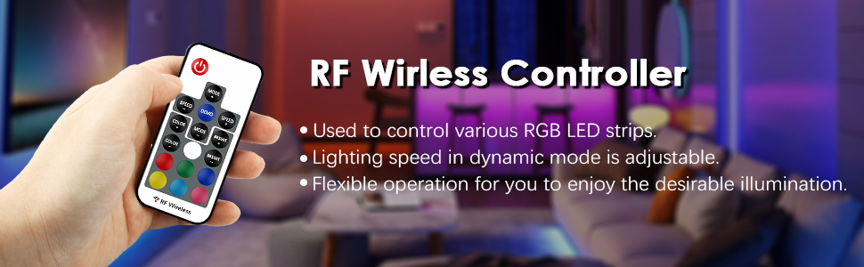 Amazon.com: RGBZONE RF Wireless Remote LED Controller, DC 5V/12V/24V ...