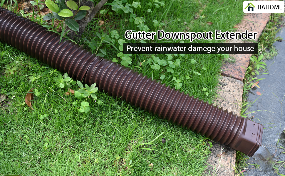 HAHOME 2 Pack Rain Gutter Downspout Extensions,Drain Downspout Extender ...
