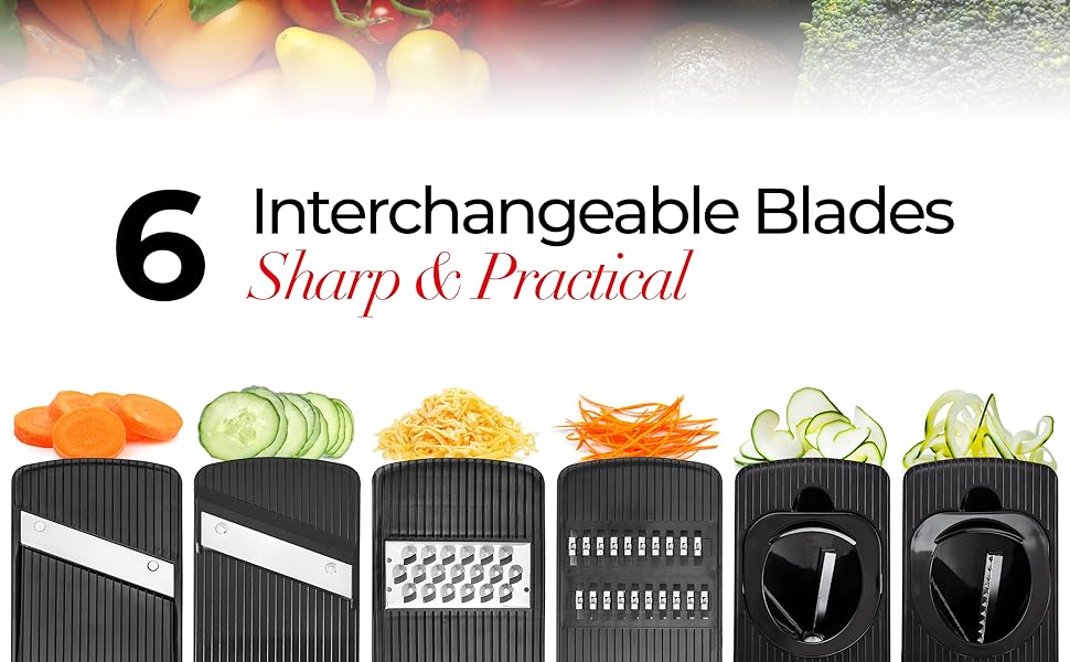 Mandoline Slicer for Kitchen - Mandoline Food Slicer - Veggie Julienne ...