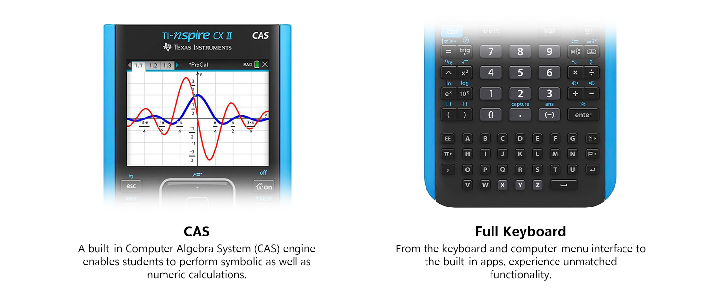 Amazon.com: Texas Instruments TI-Nspire CX II CAS Graphing Calculator ...