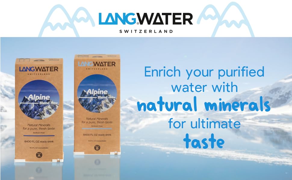 Amazon.com: LANGWATER Alpine Blend Natural Mineral Blend Set - Mineral Mix to Enhance Your Water ...