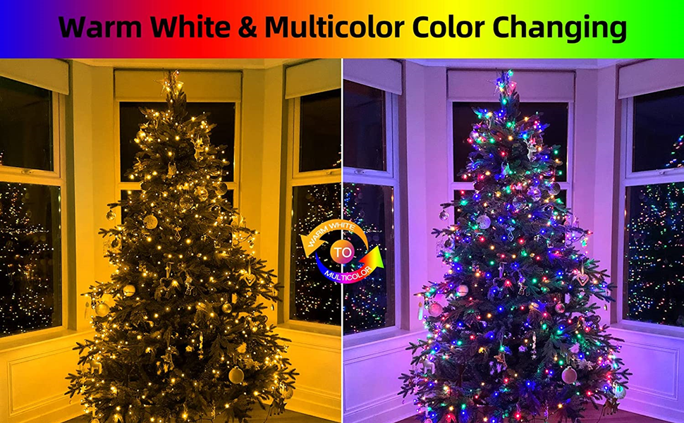 Amazon.com : MZD8391 262FT 800 LED Color Changing Christmas Lights ...