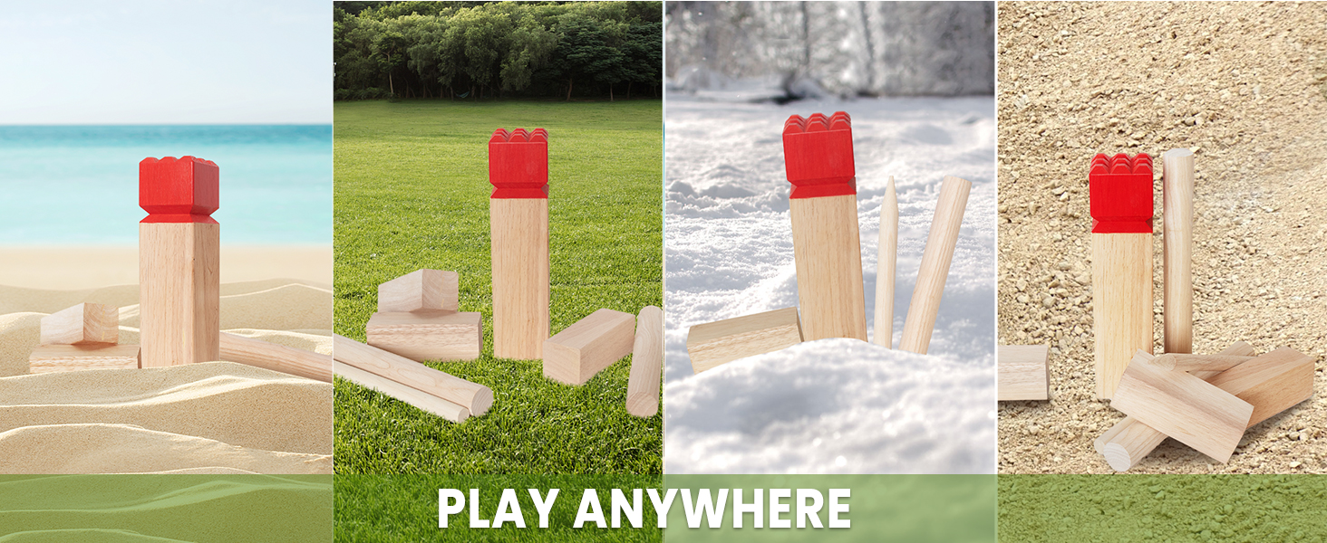 Amazon.com: PetGirl Kubb, Kubb Yard Game Set, Backyard Viking Yard Game with Carrying Bag ...