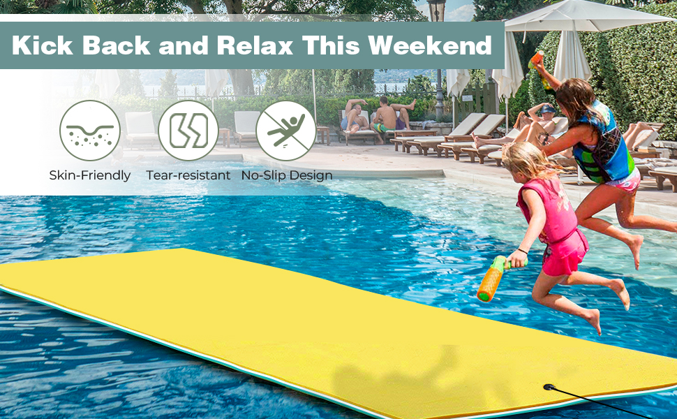 Amazon.com: Lyromix Floating Mat for Lake, 9 x 6 FT Lily Pad Floating ...