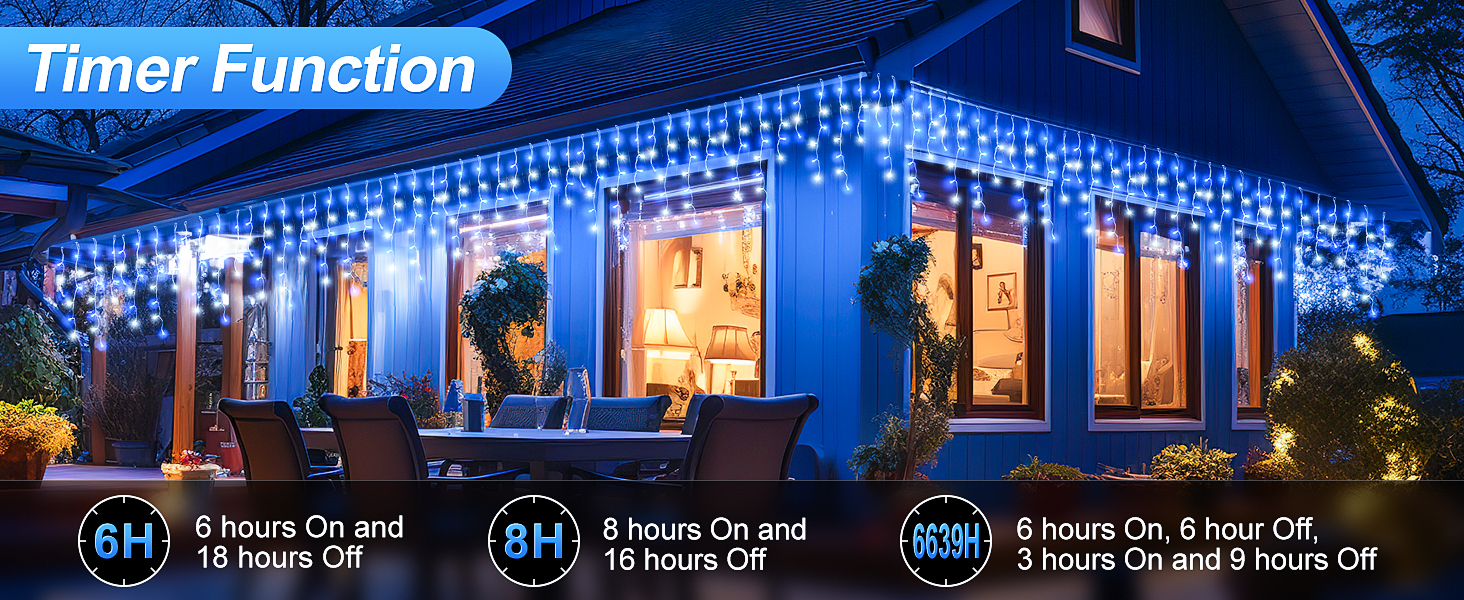 LBSTP Outdoor Icicle Christmas Lights 10M - Fairy Lights Plug in Cool ...