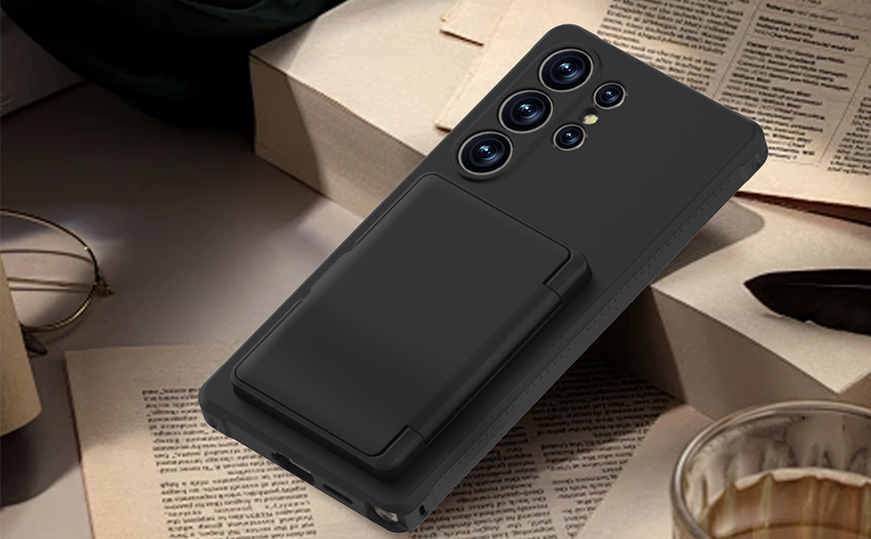 Amazon.com: NINKI Samsung Galaxy S25 Case Wallet with Kickstand, 3 Card Holder, Black : Cell ...