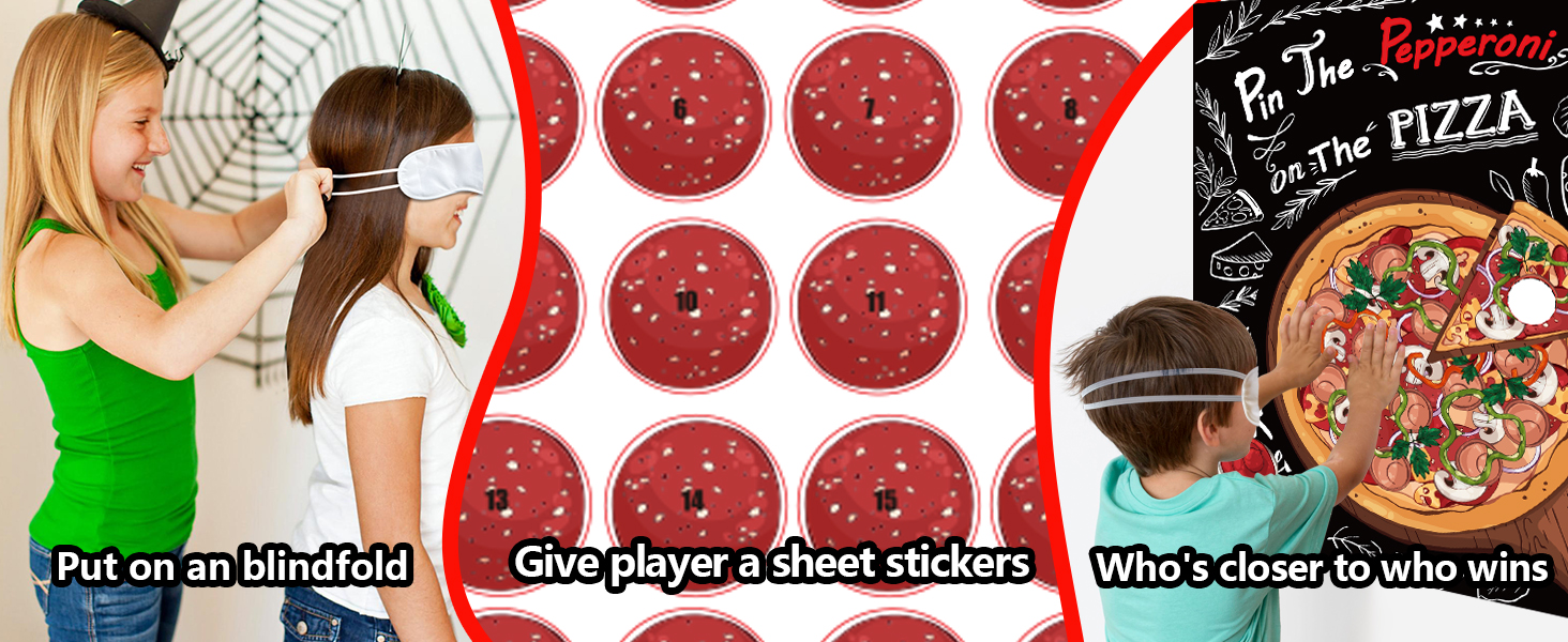 Amazon.com: Pizza Party Decorations Pin The Pepperoni on The Pizza Party Game for Pizza Family ...