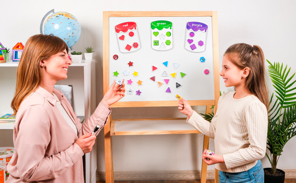 Amazon.com: 88 PCS Magnetic Color Sorting Set - Magnetic Shapes & Color ...