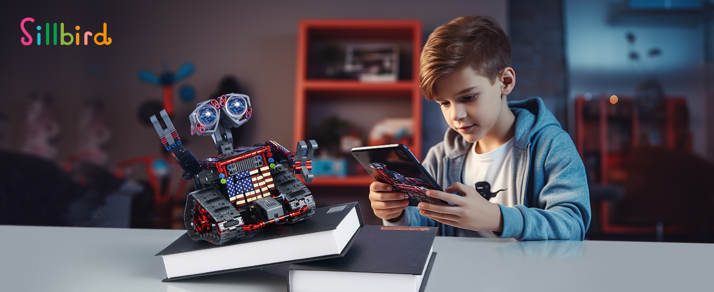 Sillbird Technic Robot Building Kit for Kids 6-12, 4in1 Remote APP ...