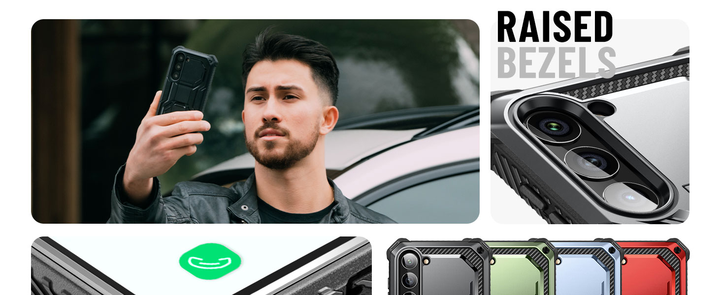 Amazon.com: i-Blason Armorbox for Samsung Galaxy S23 Case with Stand & Belt-Clip [Built-in ...