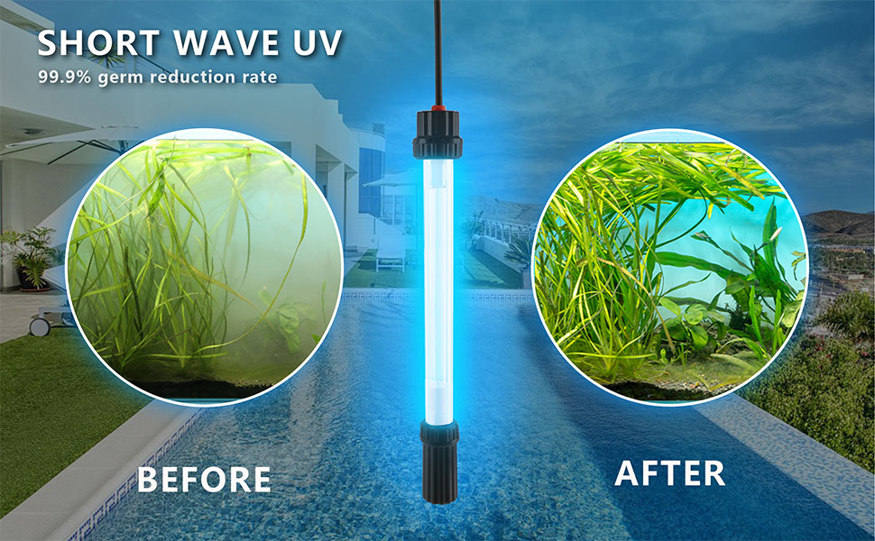 Amazon.com: 18W Aquarium UV Light for 100-1000 Gallon, UV Pond Water Clarifier for Koi Pond ...