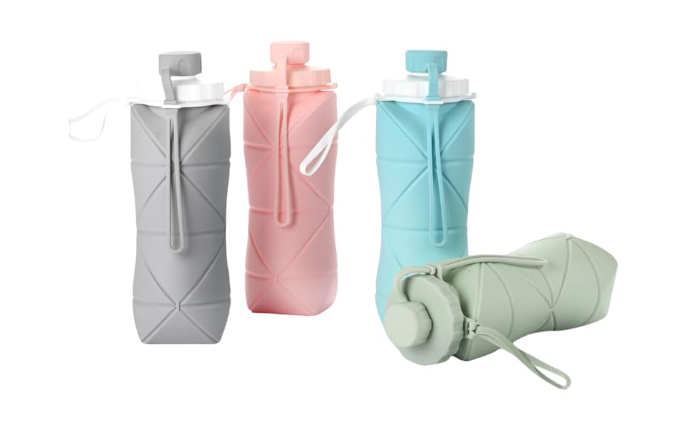 Amazon｜600ML 水筒 折り畳み式 ウォーターボトル PP製 保温 保冷 2WAY スポーツボトル 直飲み スポーツボトル スポーツ水筒 便利 食品レベル 80％体積収縮｜水筒・マグ ...