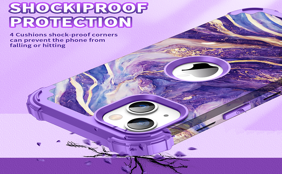 Amazon.com: BQQFG for iPhone 13 Case,Three Layer Heavy Duty Shockproof Protection Hard Plastic ...