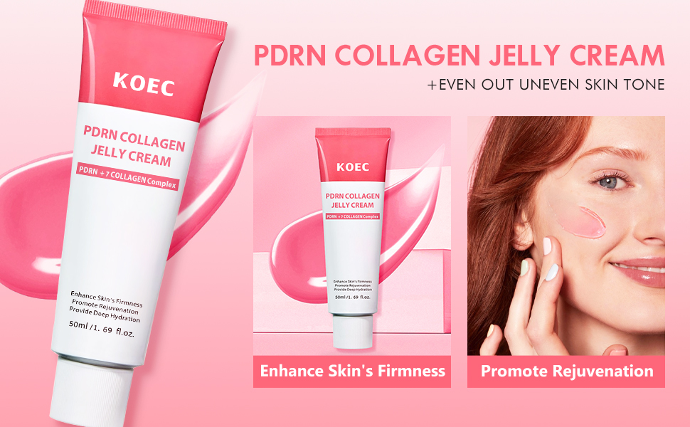 Amazon.com: KOEC PDRN Collagen Jelly Cream with Sodium DNA PDRN,7 Collagen Complex for Skin ...