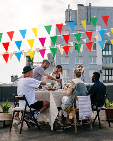 Amazon.com: 300PCS Rainbow Pennant Banner Colorful Triangle Flags ...