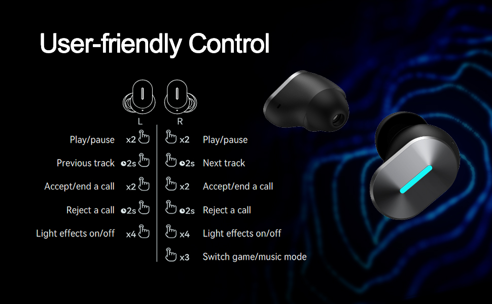 Hecate by Edifier GX05 Wireless Gaming Earbuds, Noise Cancelling Bluetooth Headphones with Dual ...