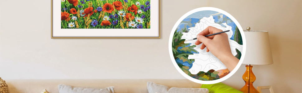 Schipper 609130824 Malen nach Zahlen - Blumenwiese - Bilder malen für Erwachsene, inklusive ...