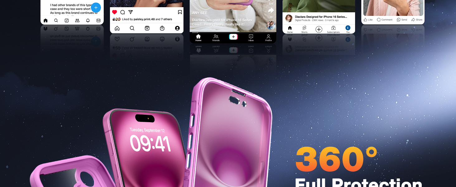 Amazon.com: Diaclara Designed for iPhone 16 Plus Case 6.7 Inch,Upgraded [Full Camera Protection ...