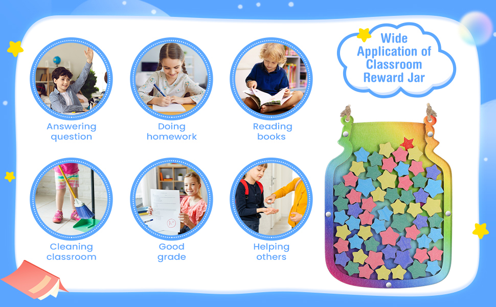 sooyinpaint Classroom Reward Jars for Kids,Behavior Reward Chart and ...