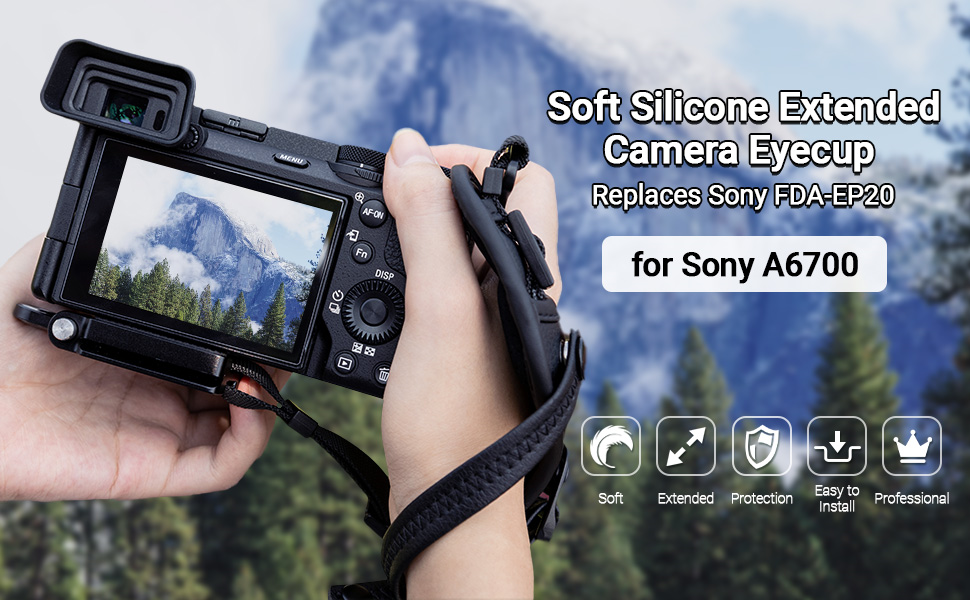 Amazon.com : A6700 Eyecup Eyepiece, Soft Silicon Extended Camera Eye Cup Viewfinder Special ...
