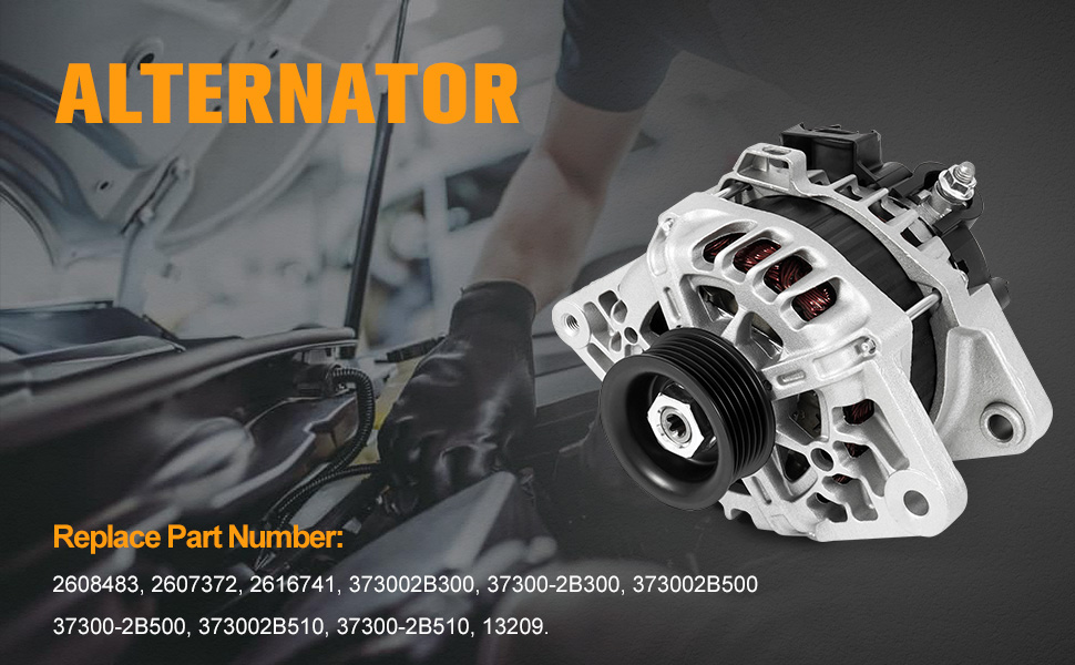 Amazon.com: Kozlira Alternator Compatible with Hyundai Accent 2012-2017/Veloster 2012-2017, Kia ...
