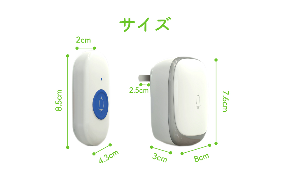 Amazon.co.jp: FABOMI ワイヤレスチャイム 呼び出しベル 技適取得 介護 ナースコール 家庭用 ワイヤレスコール 緊急 ボタン ブザー 看護 防水 ボタン 送信機 受信機 ...