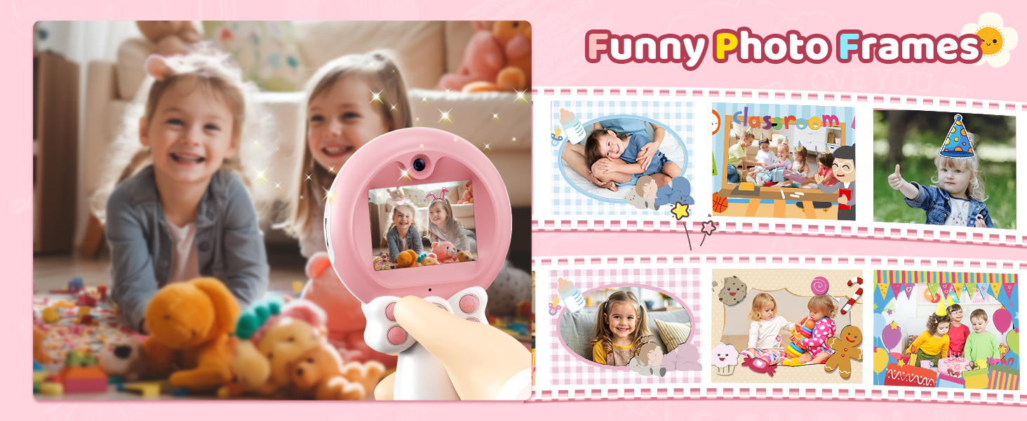 Amazon.com: TEKFUN Kids Camera Toy for Girls - Birthday Gifts with Magic Wand Design - Digital ...