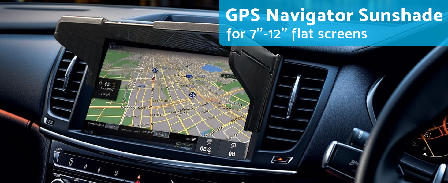 Amazon.com: ALINREDBX Universal Car GPS Navigator Sunshade Car Navigation Sun Shade Car Glare ...