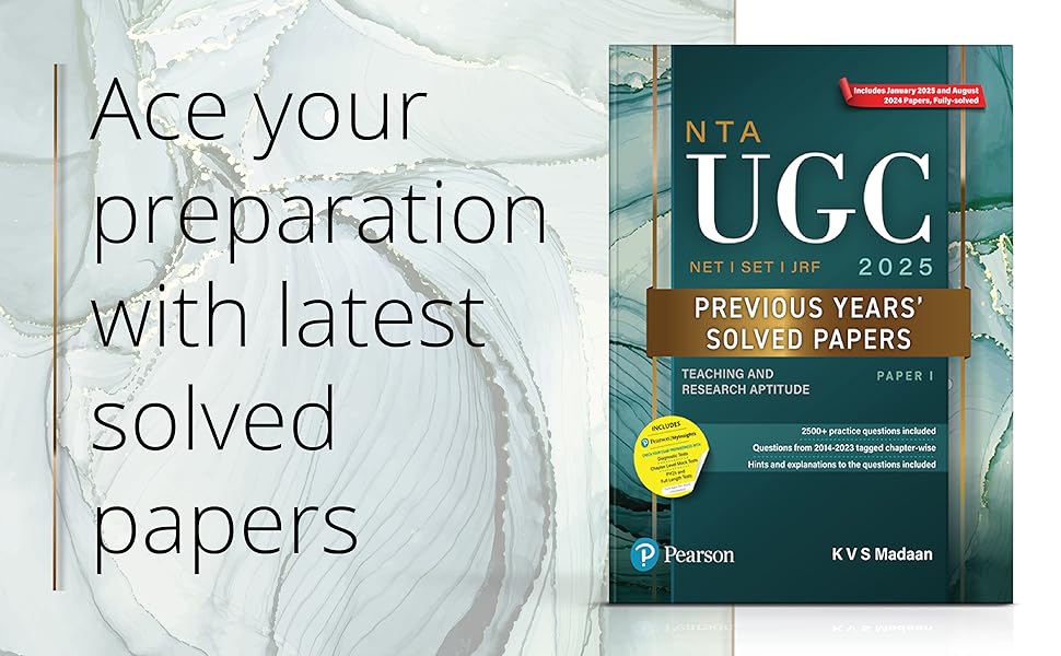 Buy Pearson NTA UGC NET SET, JRF Paper 1 Previous Years' Solved Papers (edition -2025 ...