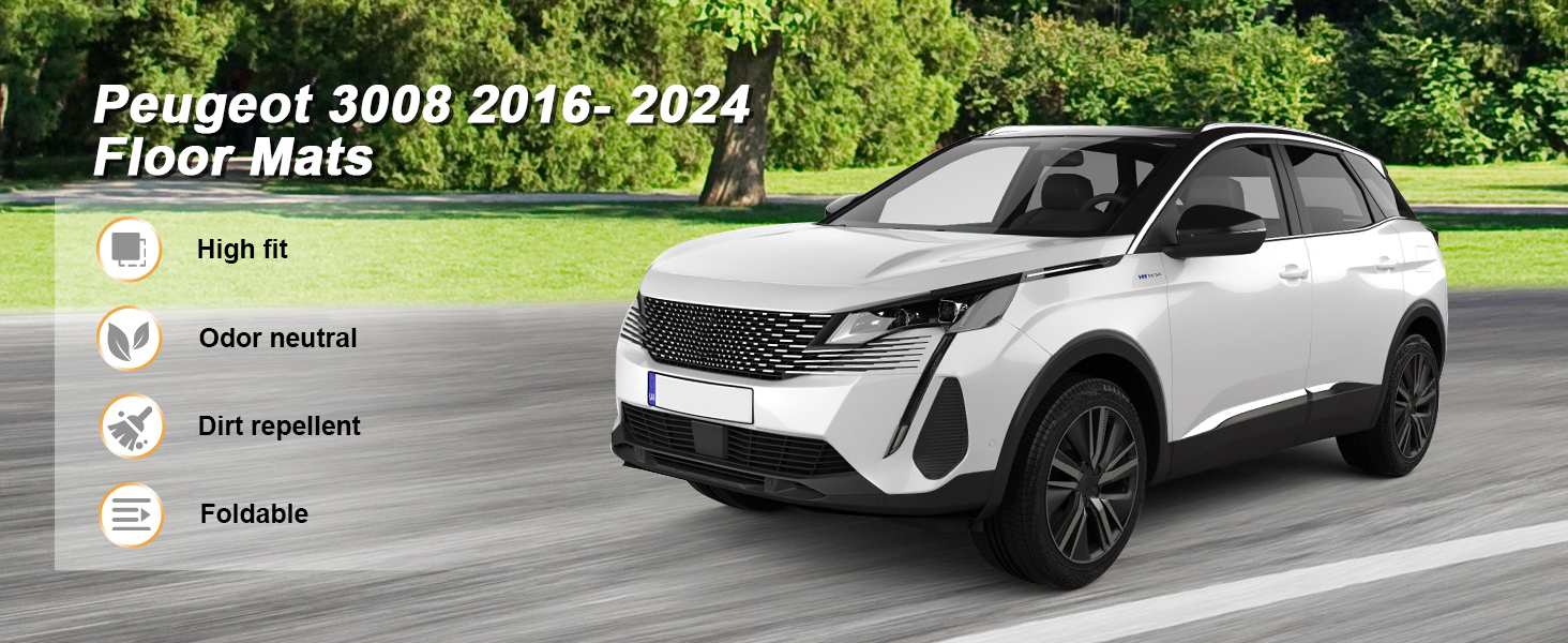 Amazon.fr : ECOZEN pour Peugeot 3008 2016-2024 Tapis de Sol,Tapis de Sol Pliable en Caoutchouc ...