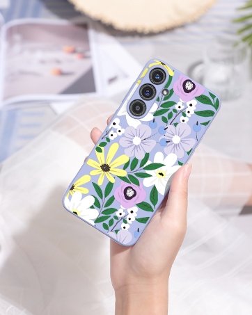 Amazon.com: Yucenx Samsung Galaxy S25 5G Floral Liquid Silicone Case for Girls Women, Shockproof ...