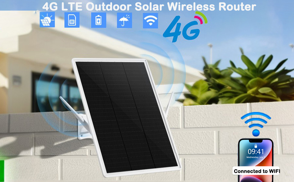 Amazon.com: Solar Powered 4G LTE Modem Router,Outdoor Wireless Router ...