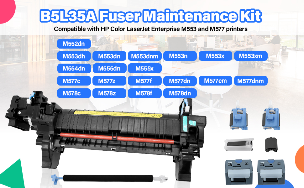 Amazon.com: B5L35A Fuser Maintenance Kit Compatible with HP Color Laserjet M552 M553 M577 ...