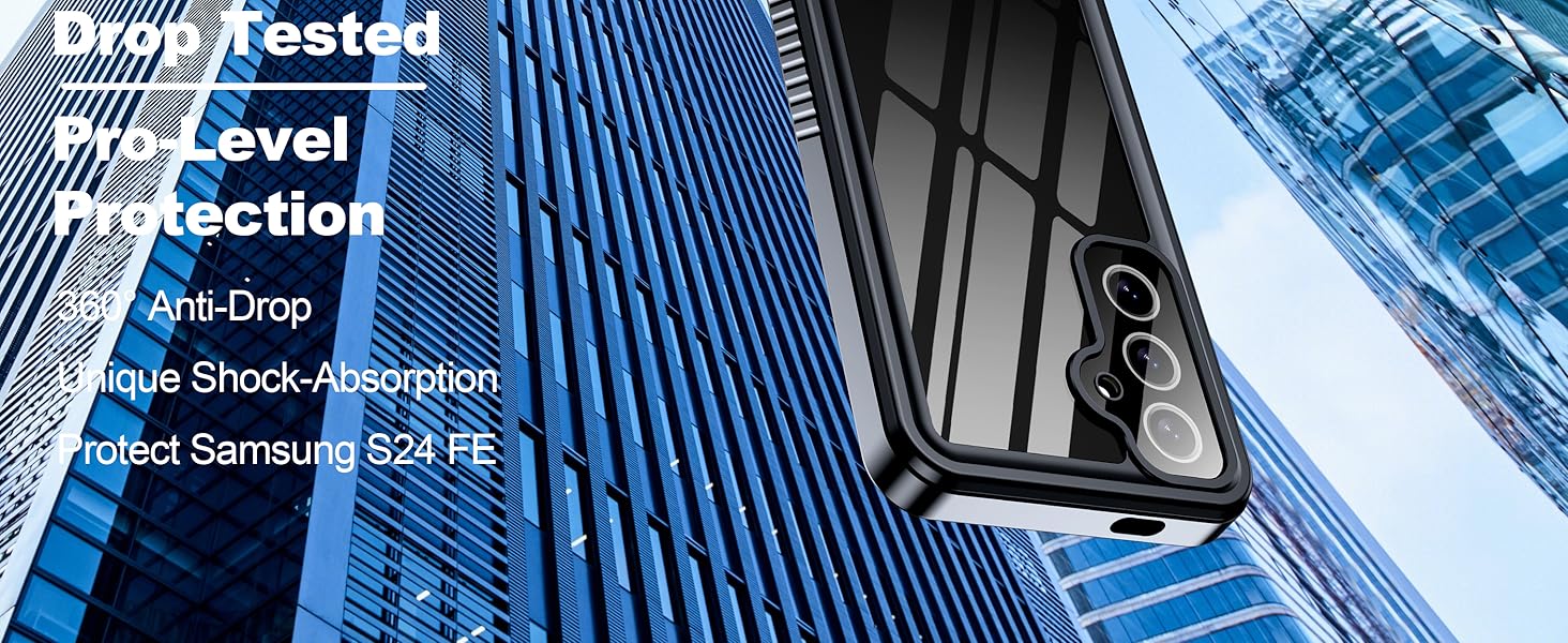 ANTSHARE for Samsung Galaxy S24 FE Case, IP68 Waterproof with Built-in Screen/Camera Protector ...