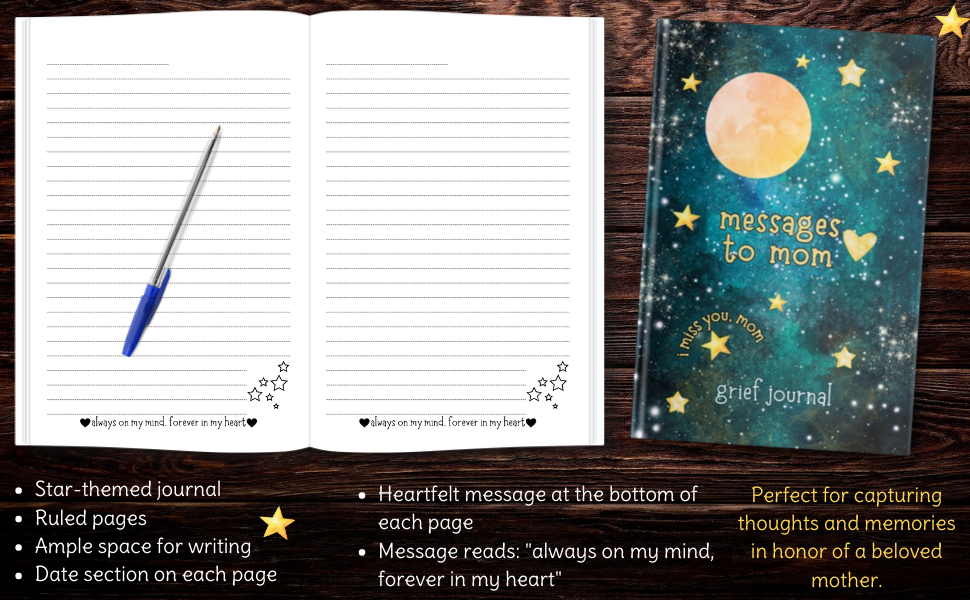 Grief Journal for Loss of Mother: Messages to Mom, a Grieving Book for ...