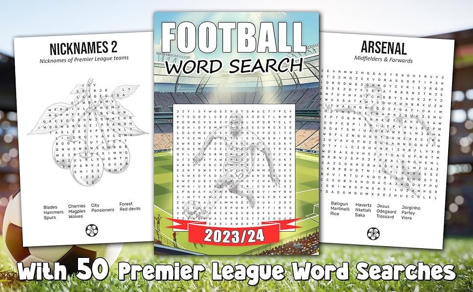 Football Word Search: Premier League 2023/24 Edition: Football Word ...