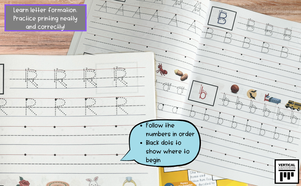 K-1 Phonics Handwriting ABCD Practice Journal: Kindergarten and First ...