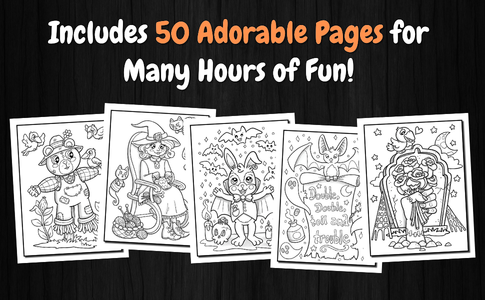 Amazon.com: Cute and Spooky: A Halloween Coloring Book for Adults and ...