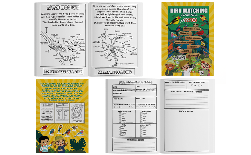 Bird Watching Journal for Kids: Birdwatching Log Book for Birders ...