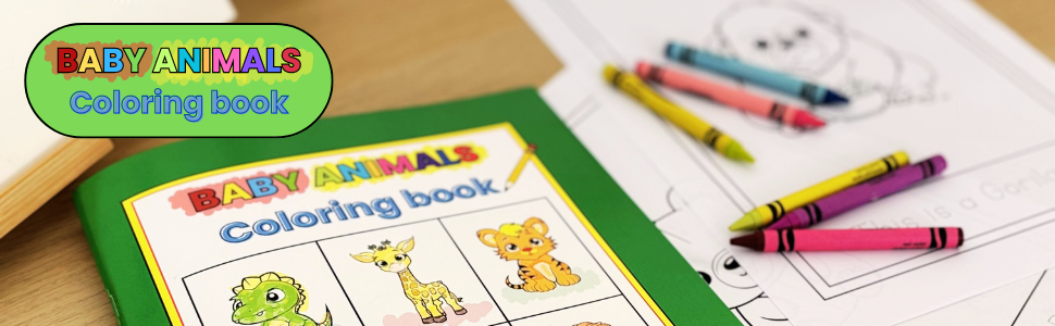 Amazon.com: Baby Animals: A Coloring Book For Adults and Kids, 40 ...