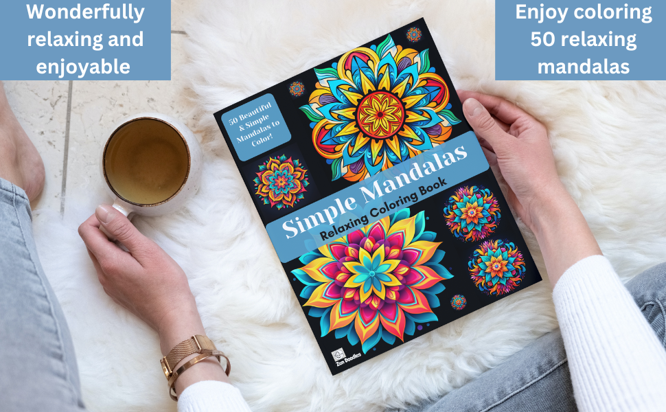Amazon.com: Simple Mandalas Relaxing Coloring Book: Easy to Color Stress Relieving Mandala ...