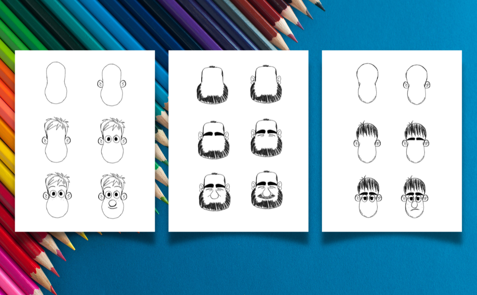 Learn to draw Faces for Kids: Easy Step by Step Guide: Keller, Jeanette ...