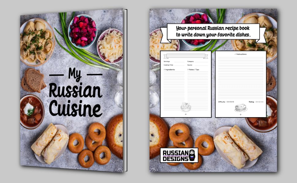 My Russian Cuisine: Blank Recipe Book to write in favorite Russian ...