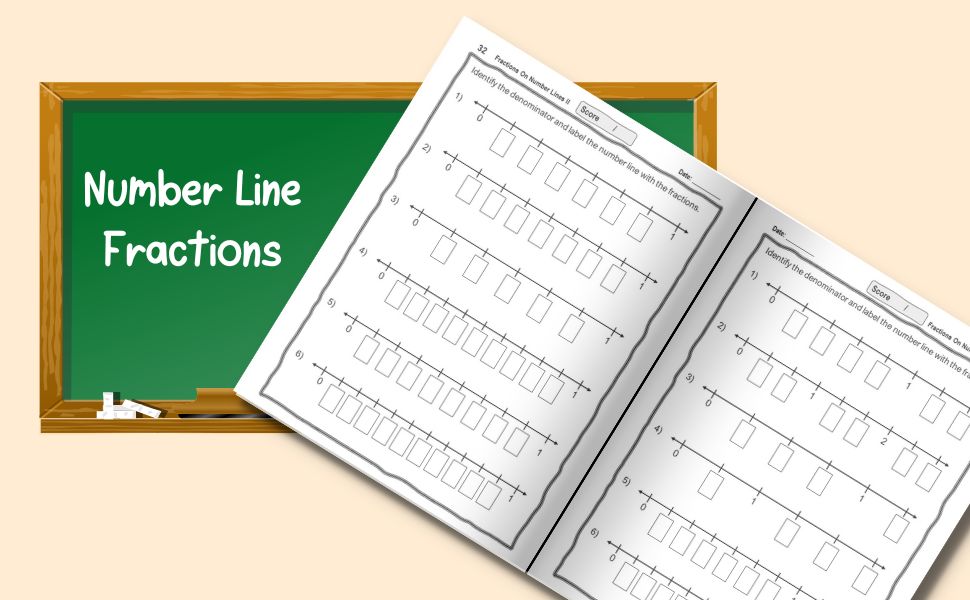 Fractions Math Workbook Grade 3 Ages 8-9: Fractions of Shapes, Number ...