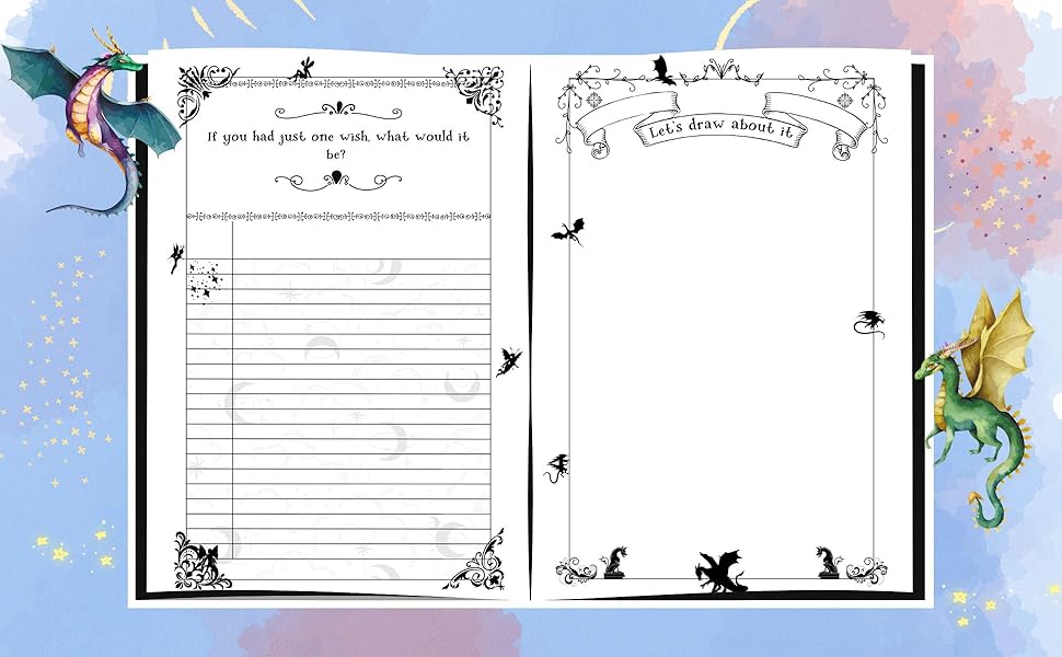 Imagine, Write and Draw: Sketchbook and Journal with 52 Journal Prompts ...