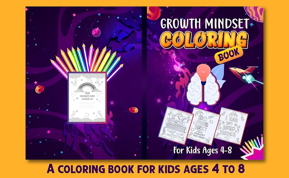 Amazon.com: Growth Mindset Coloring Book For Kids Ages 4-8: Positive ...