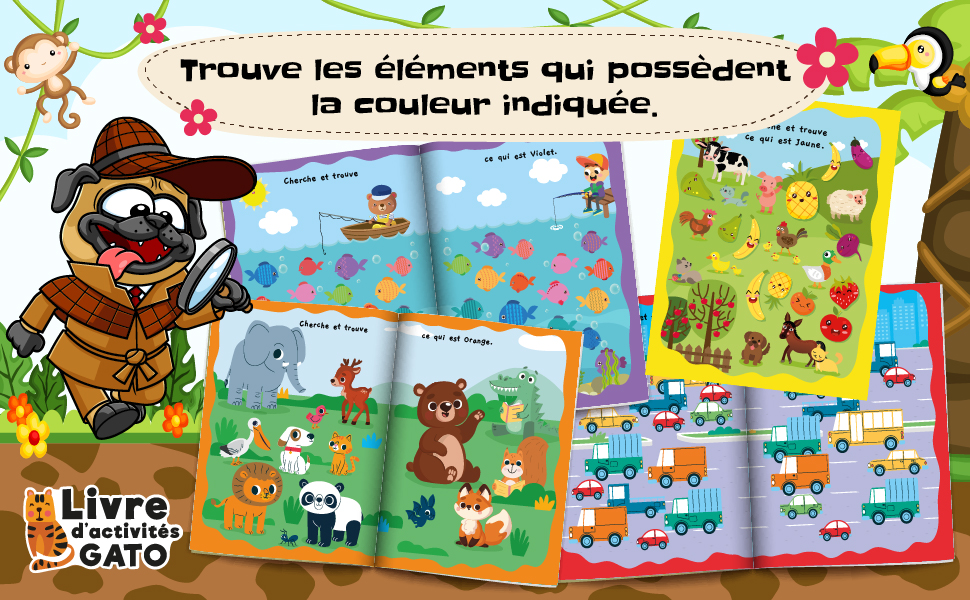 Cherche et trouve Les Couleurs: Mon Premier Imagier Animaux et objets ...