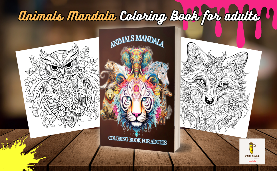 Amazon.com: Animals Mandala Coloring Book for Adults: Stress Relief, Relaxation, Animals ...