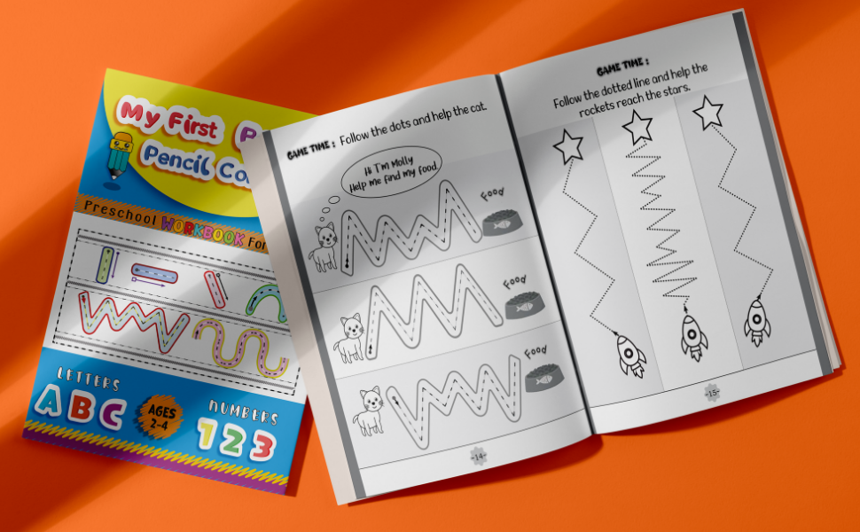 My First Book of Pencil Control Preschool Workbook For Toddlers Age 2-4 ...