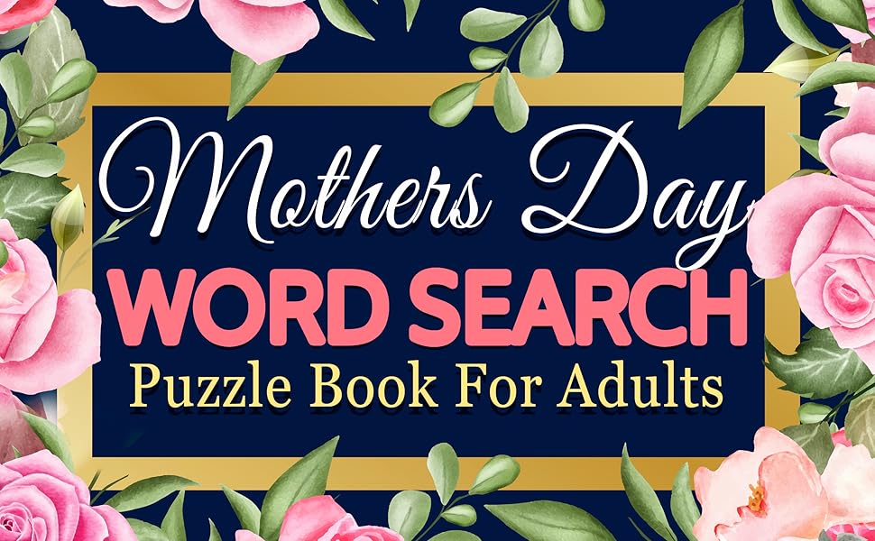 50-PT Jumbo Size Mothers Day Word Search Puzzle Book for Adults ...